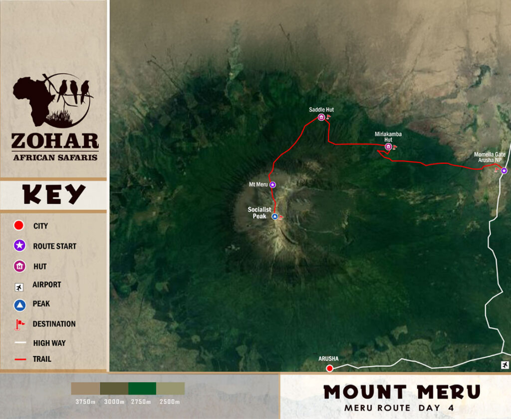 Mount Meru trek – 4 day climb | Zohar African Safaris